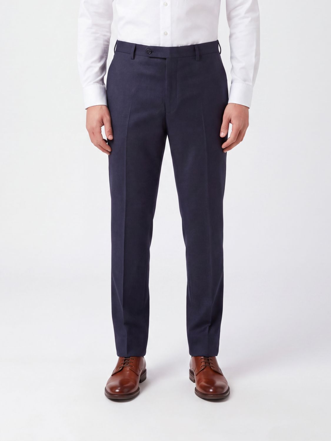 INCOTEX Incotex Slim Fit Wool Flannel Chinos with Off-Centre Closure